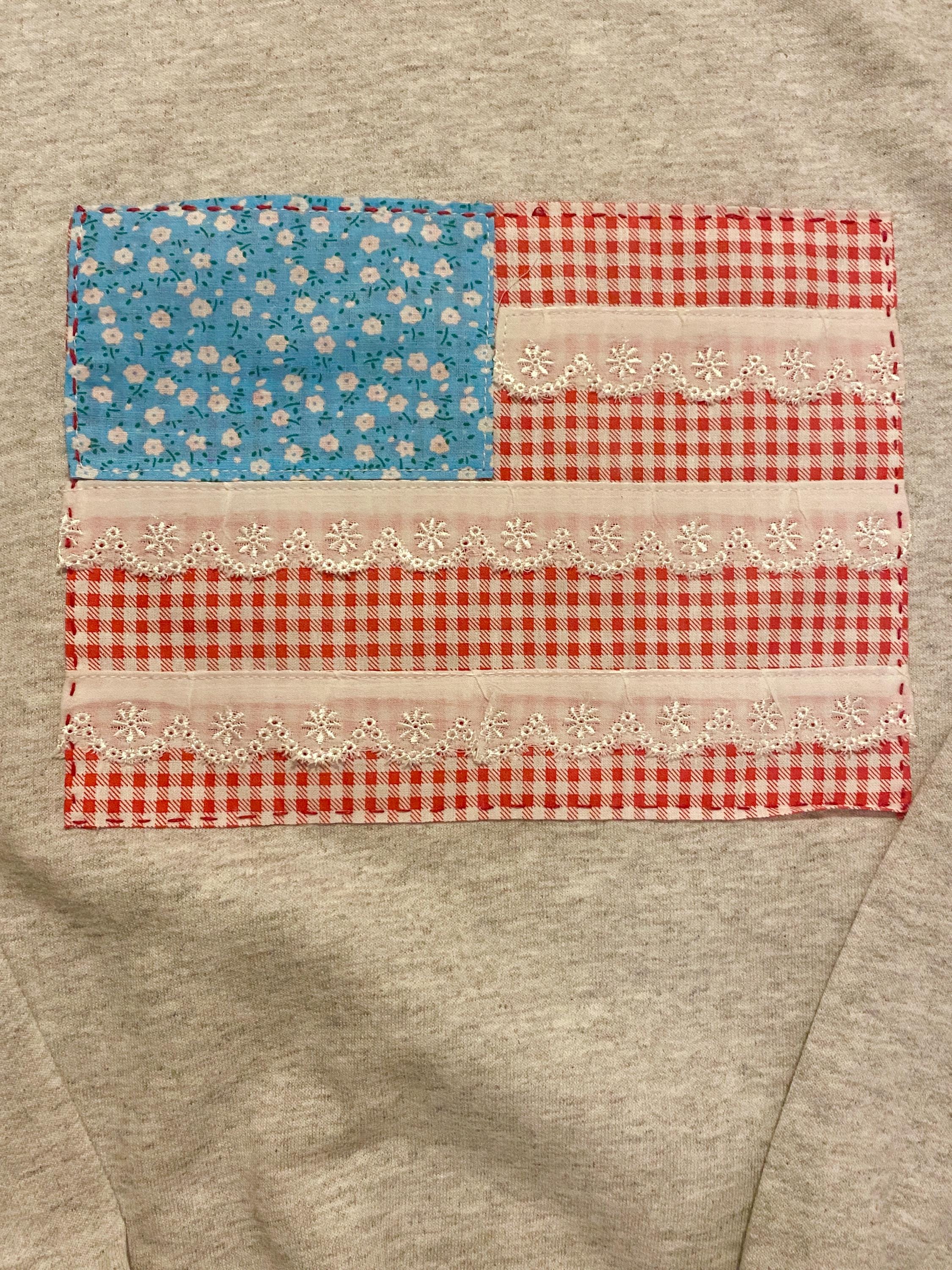 Patchwork Sweatshirt: American Flag - Etsy