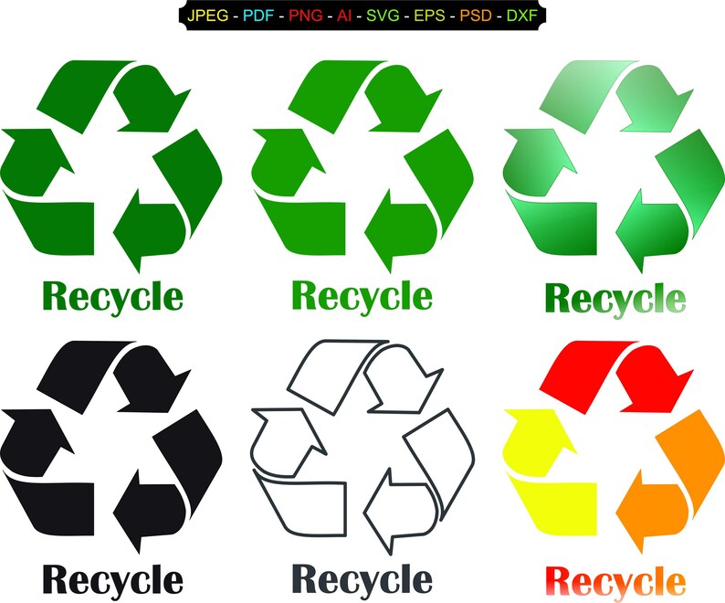 Recycle Logos Digital Art - Multi Format Download (dxf, Jpeg, Pdf, Png ...