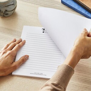 Editable Notepad Template With Initials and Business Phone and Website ...