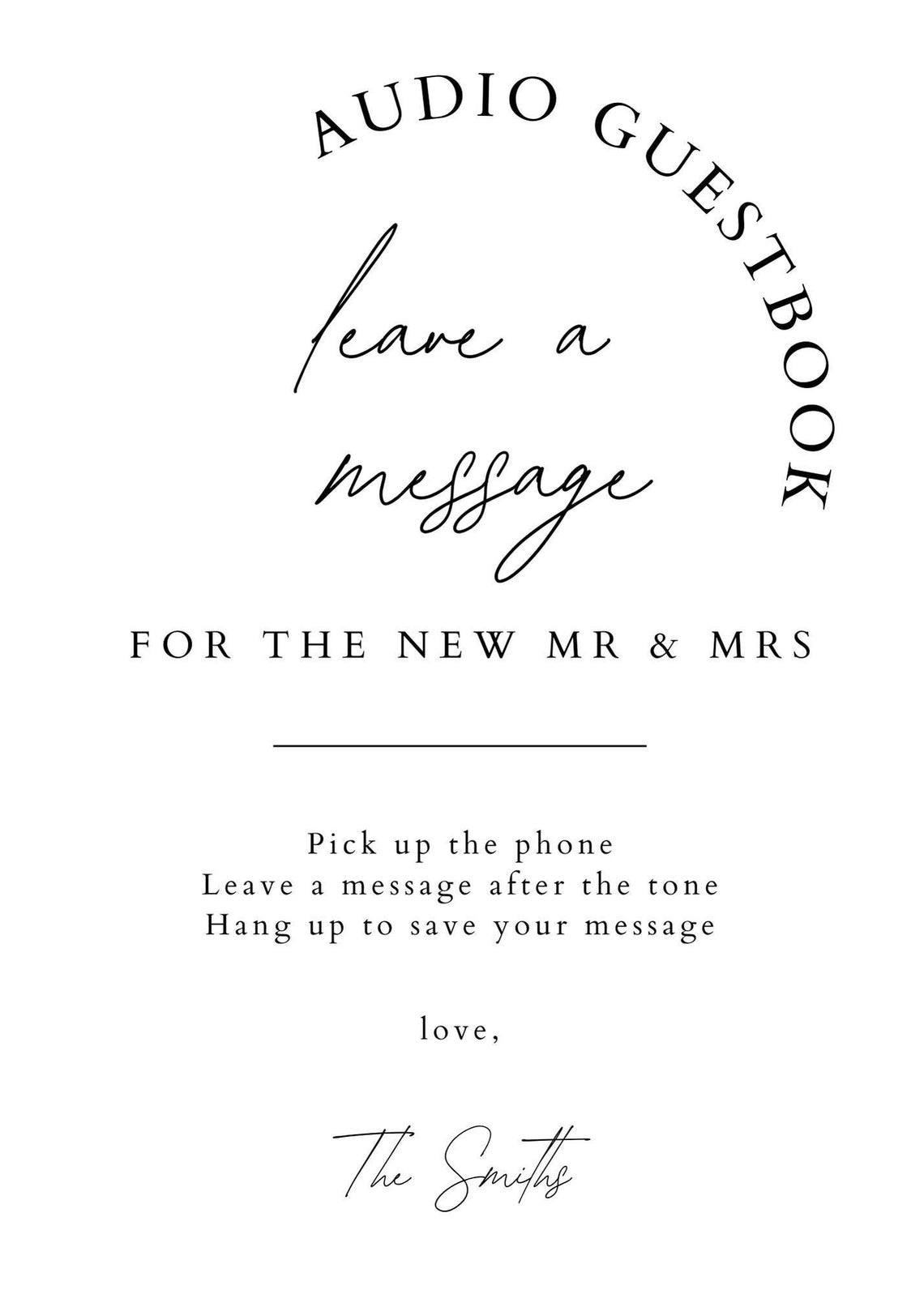 Audio Guestbook Sign Template - Etsy