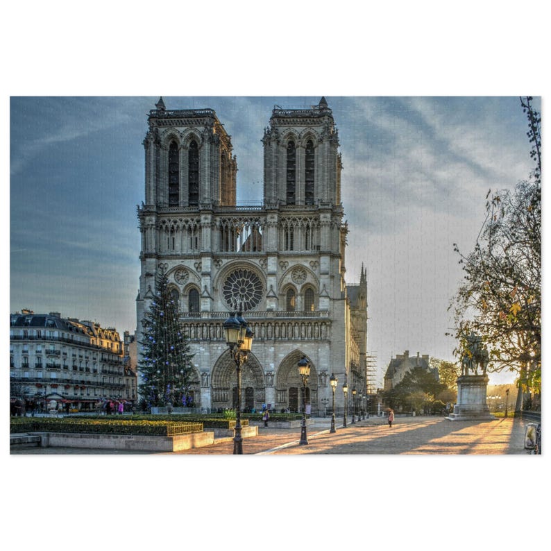 500 & 1000 Piece Jigsaw Puzzle - Notre-dame Cathedral, Paris, France - Etsy