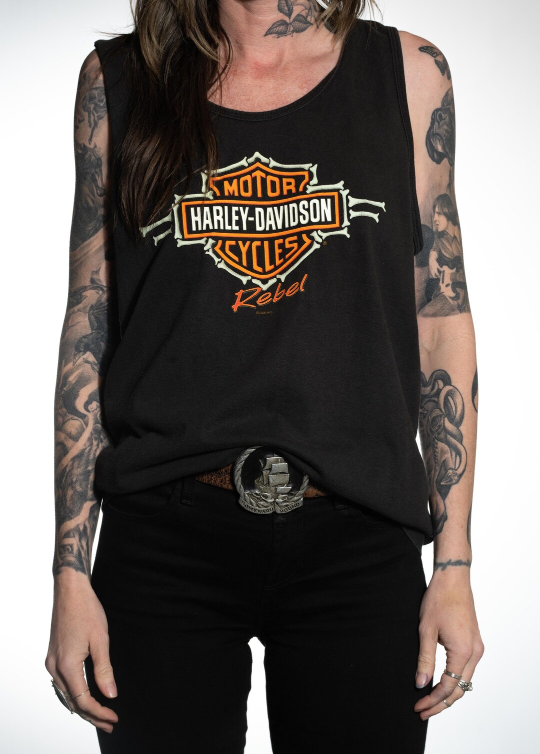 Vintage Harley Davidson Rebel Tank Top - Etsy