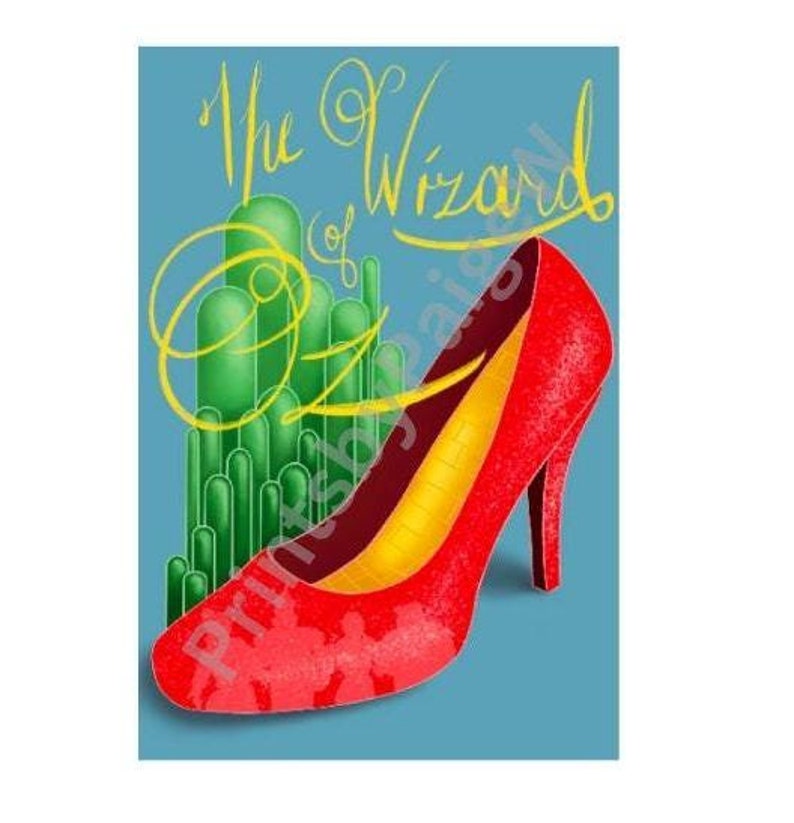 The Wizard of Oz - Ruby Slipper Poster - Etsy