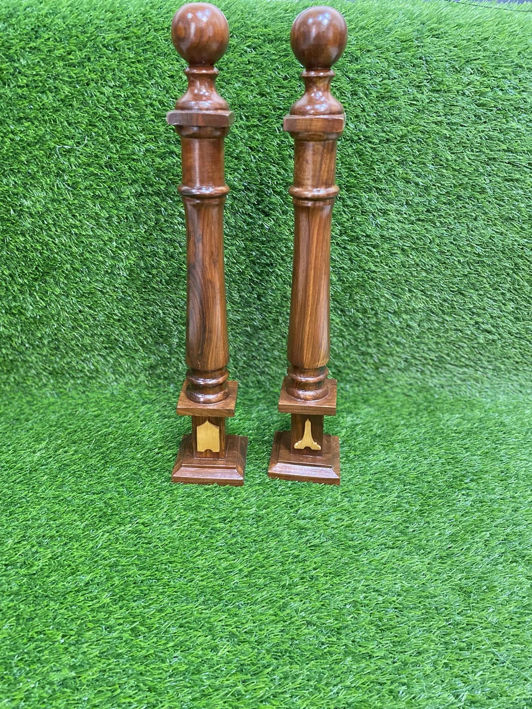Handmade Masonic Wood Columns Senior Warden and Junior Warden Emblems ...