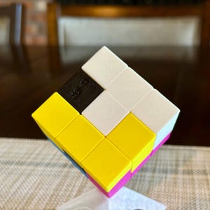 3D 5 Piece Block Blast Inspired Cube Puzzle - Etsy
