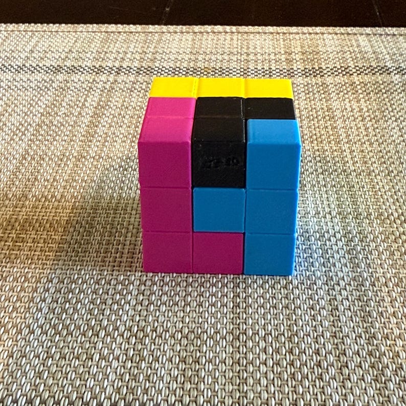 3D 5 Piece Block Blast Inspired Cube Puzzle - Etsy