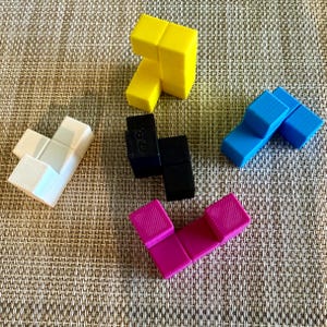 3D 5 Piece Block Blast Inspired Cube Puzzle - Etsy