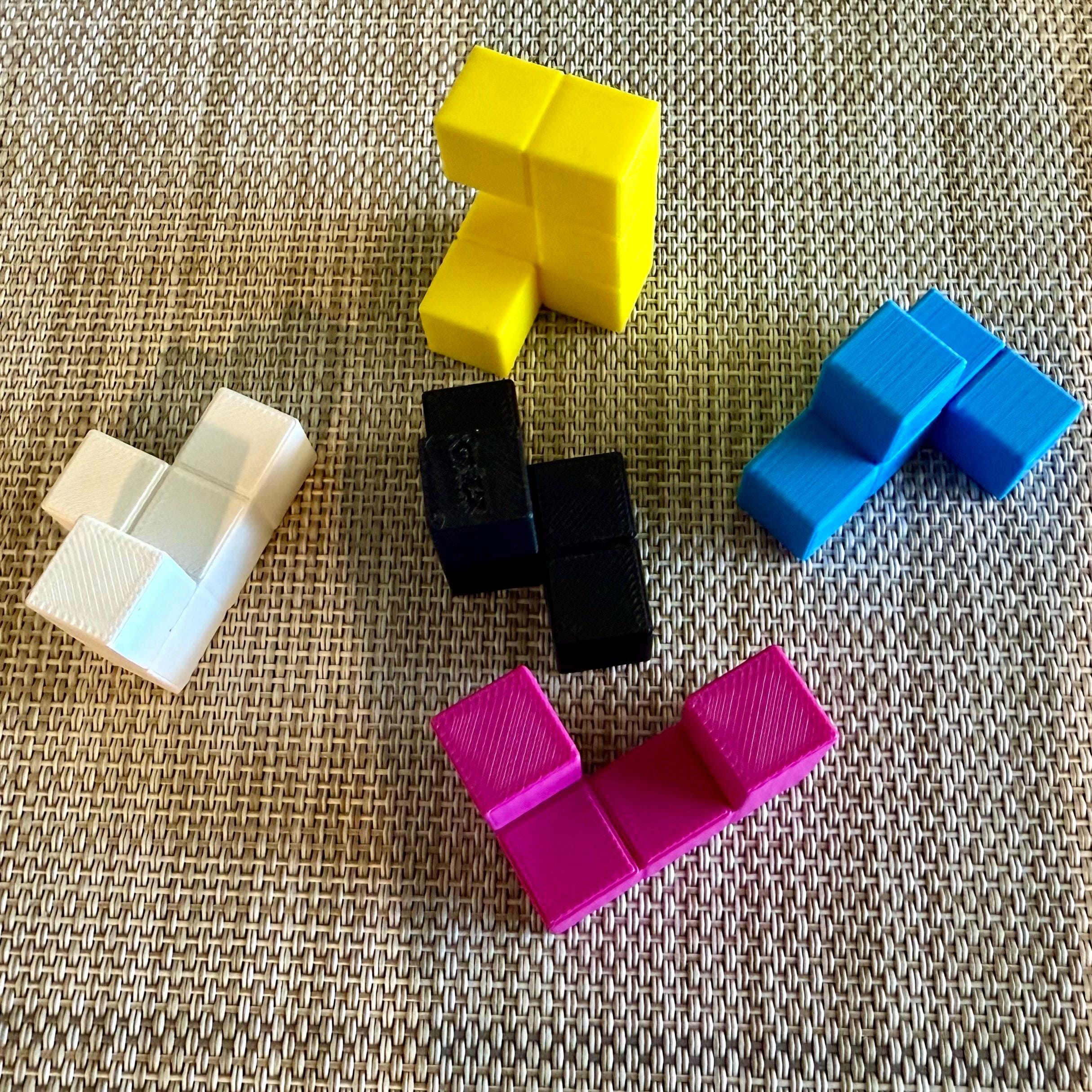 3D 5 Piece Block Blast Inspired Cube Puzzle - Etsy