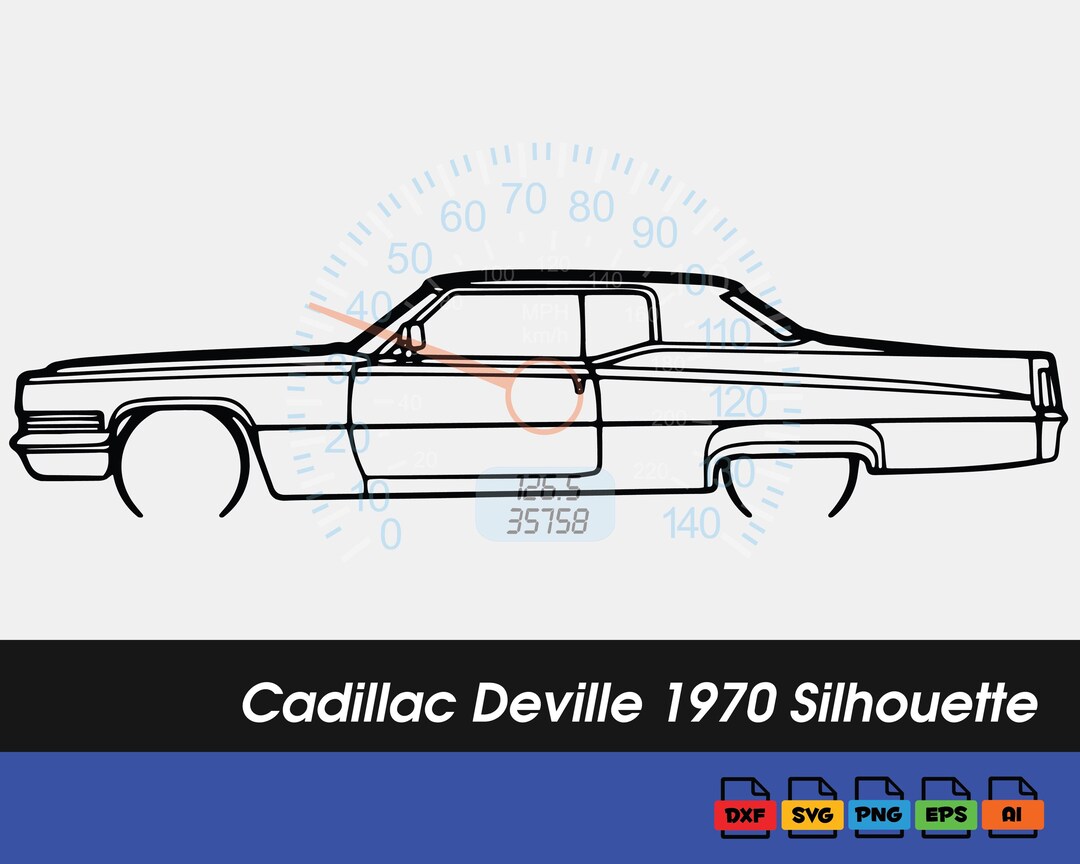 Cadillac Deville SVG PNG DXF Files - Etsy