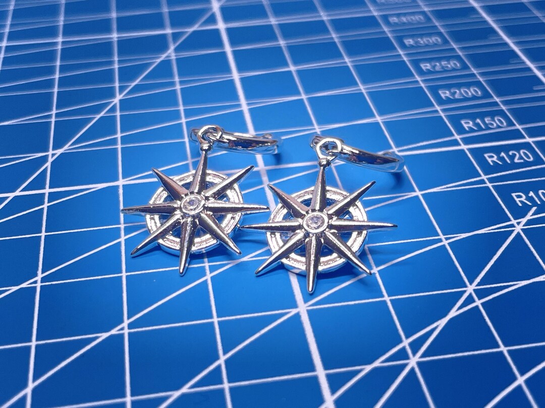 Baldurs Gate 3 Gale Earrings 1:1 Replica With Sparkling Gem Perfect ...