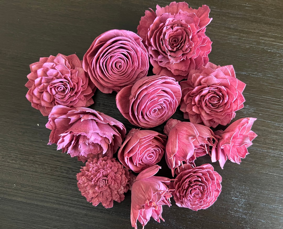 Sola Wood Lose Flowers Mauve - Etsy