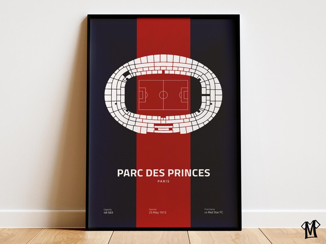 PSG Poster, Paris Saint-germain Football Prints, Stadium Poster, Soccer ...