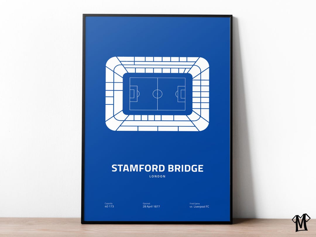 Chelsea Poster, Chelsea FC Football Prints, Stadium Poster, Soccer Wall ...