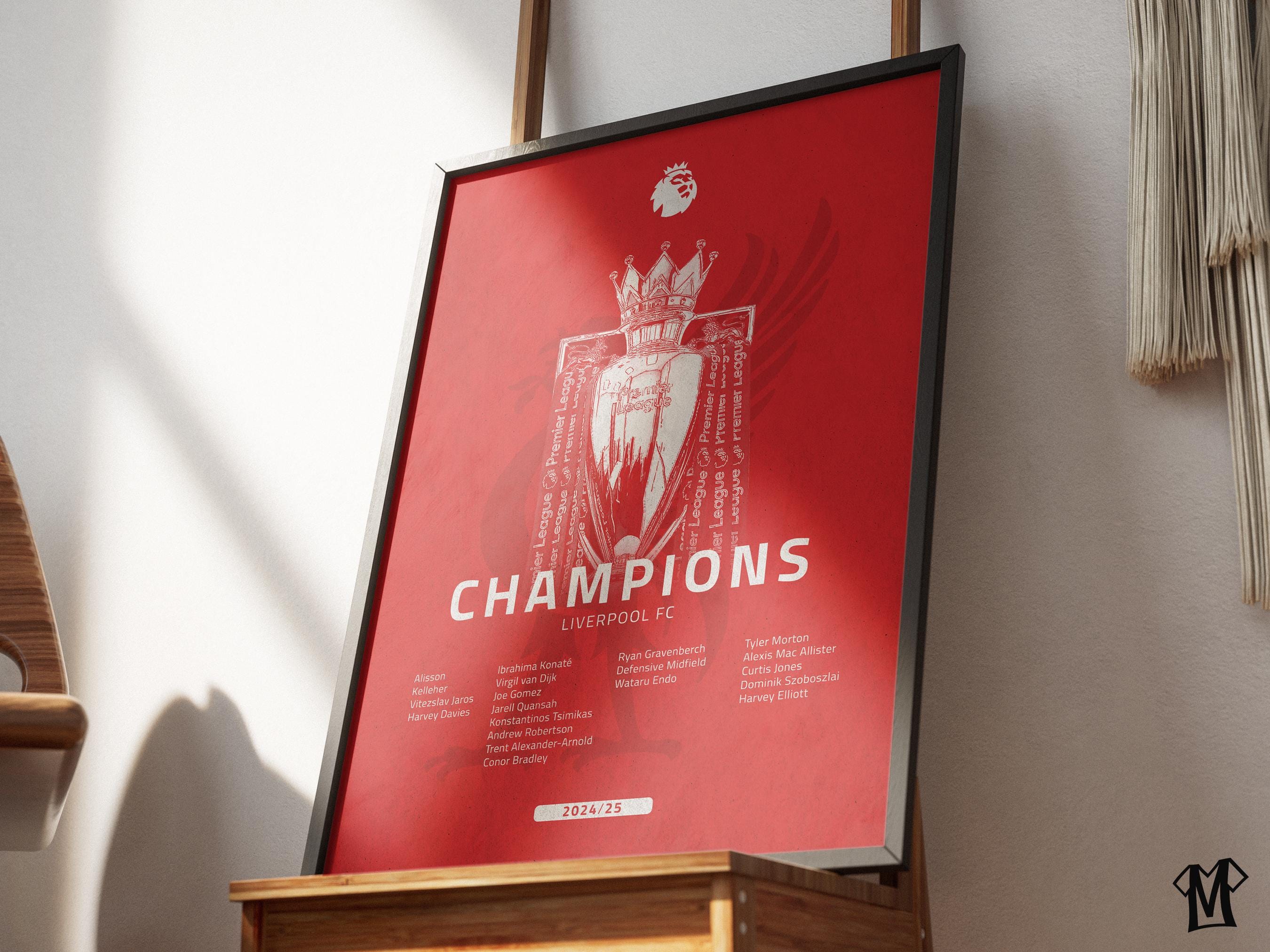 Liverpool Champion Poster, LFC Football Prints, Premier League, Soccer ...