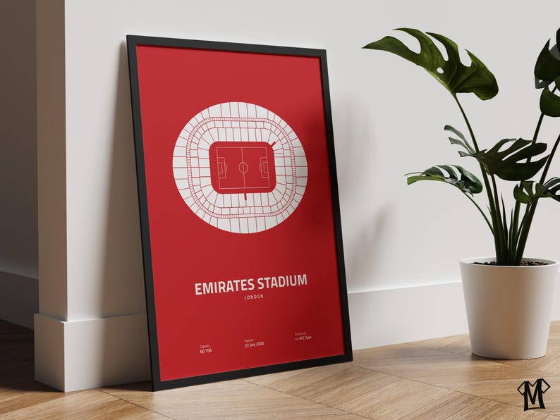 Arsenal Poster, Arsenal Gifts, Football Prints, Stadium Poster, Soccer ...