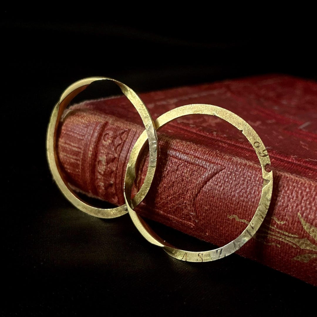 Antique French Gimmel Ring (secret Wedding Band) in 18k Yellow Gold - Etsy