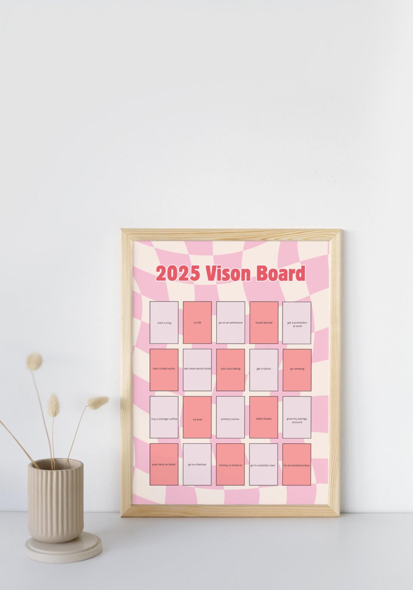 2025 Vision Board Template for Polaroid Photos – Printable A2 (42cm X ...