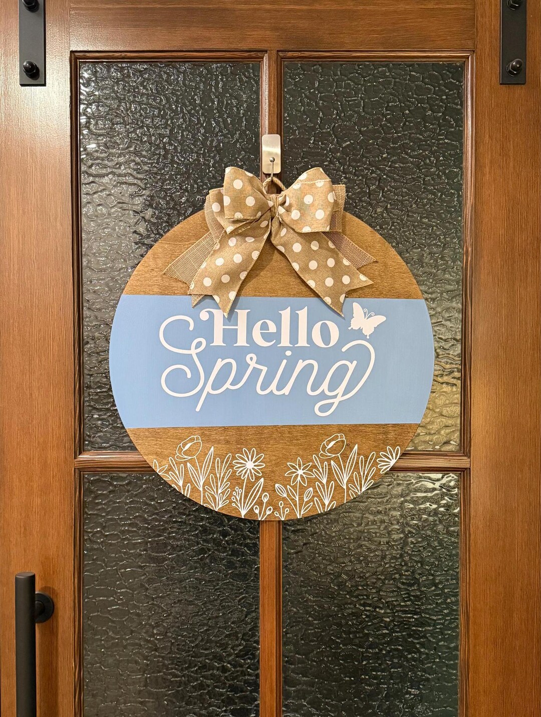 Spring Front Door Decor | Spring Welcome Sign | Flowers | Spring ...