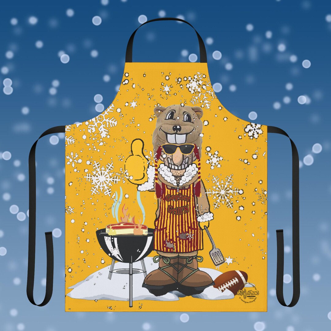 Custom Apron, (AOP) Apron, One-of-a-kind Apron, College Football Apron ...
