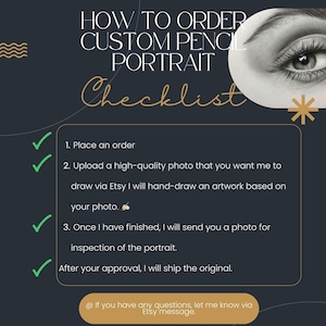 Personal Made to Order Pencil Hand Drawn Custom Portrait From Photo. - Etsy