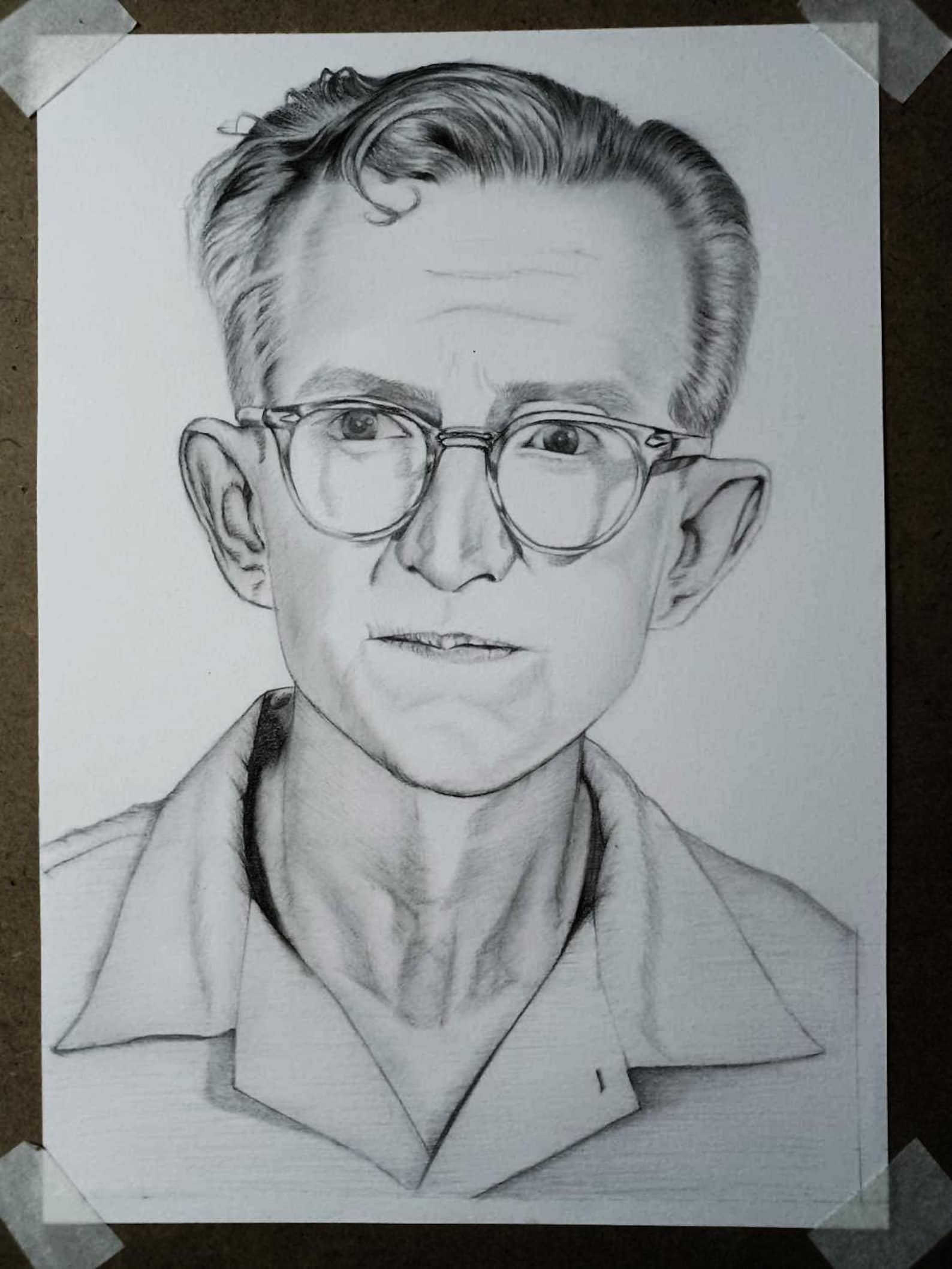 Male Pencil Portrait Hand-drawn Custom Sketch From Photo, Men's Face ...