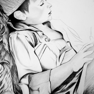 Male Pencil Portrait Hand-drawn Custom Sketch From Photo, Men's Face ...