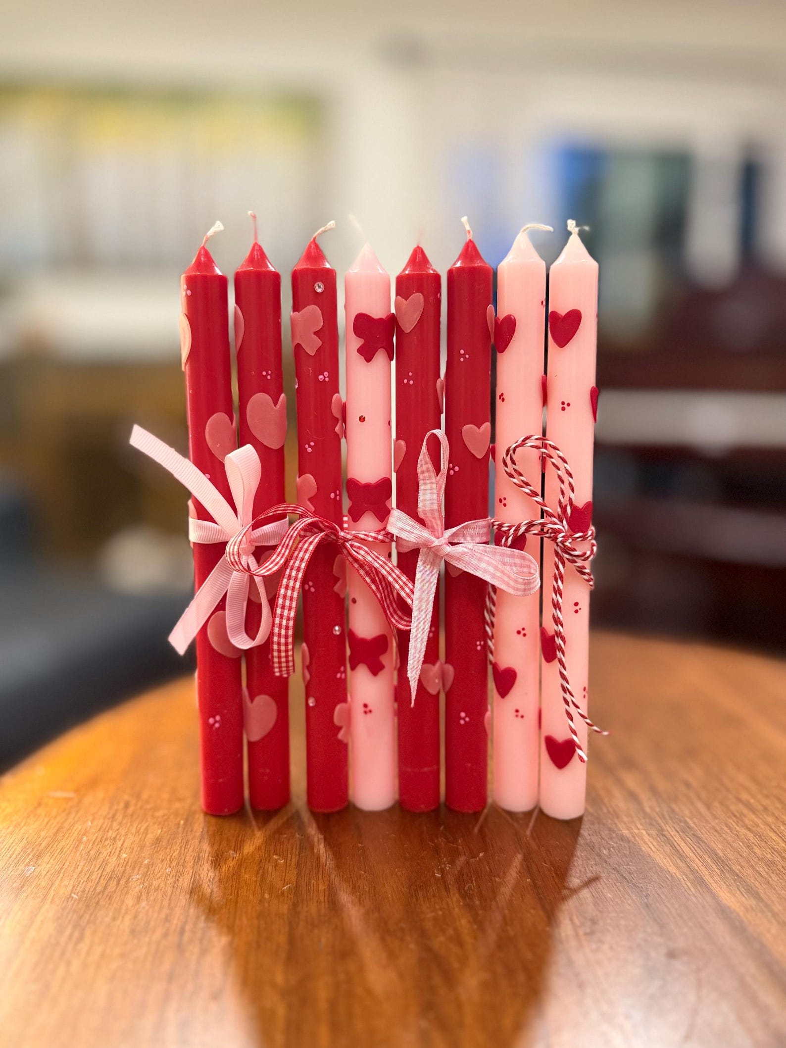 Valentine Heart Candles- Red, Set of 2 - Etsy