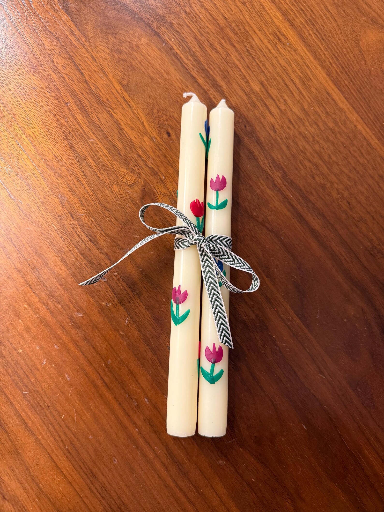 Spring Flower Candles, Set of 2 - Etsy