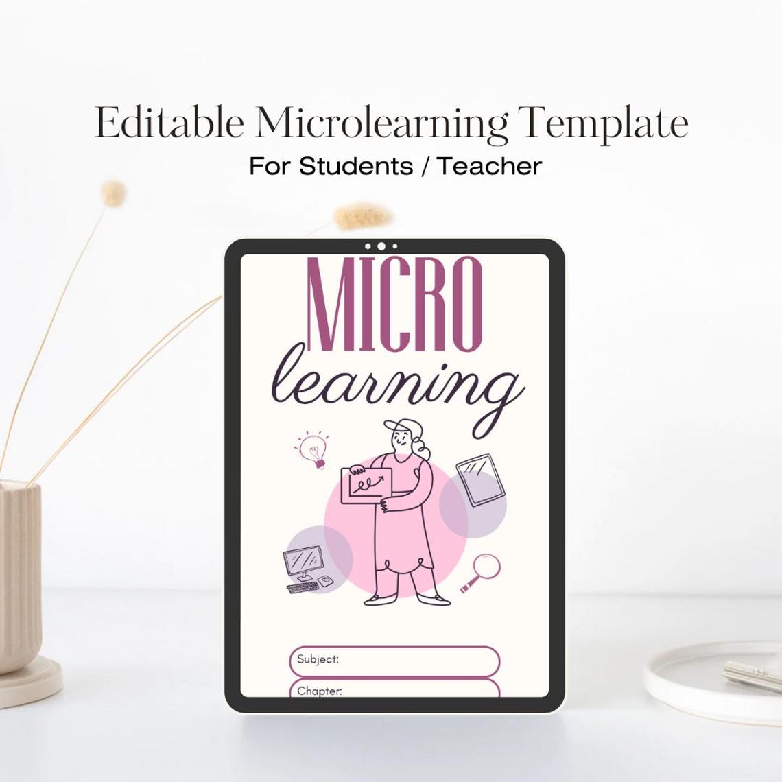 Editable Microlearning Template for Students | Focused Study Guide for ...
