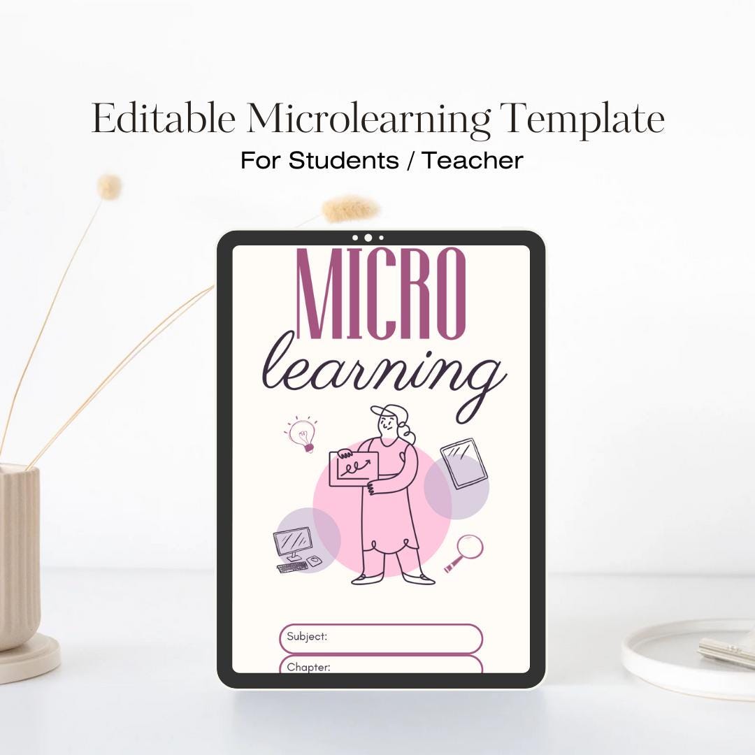 Editable Microlearning Template for Students | Focused Study Guide for ...