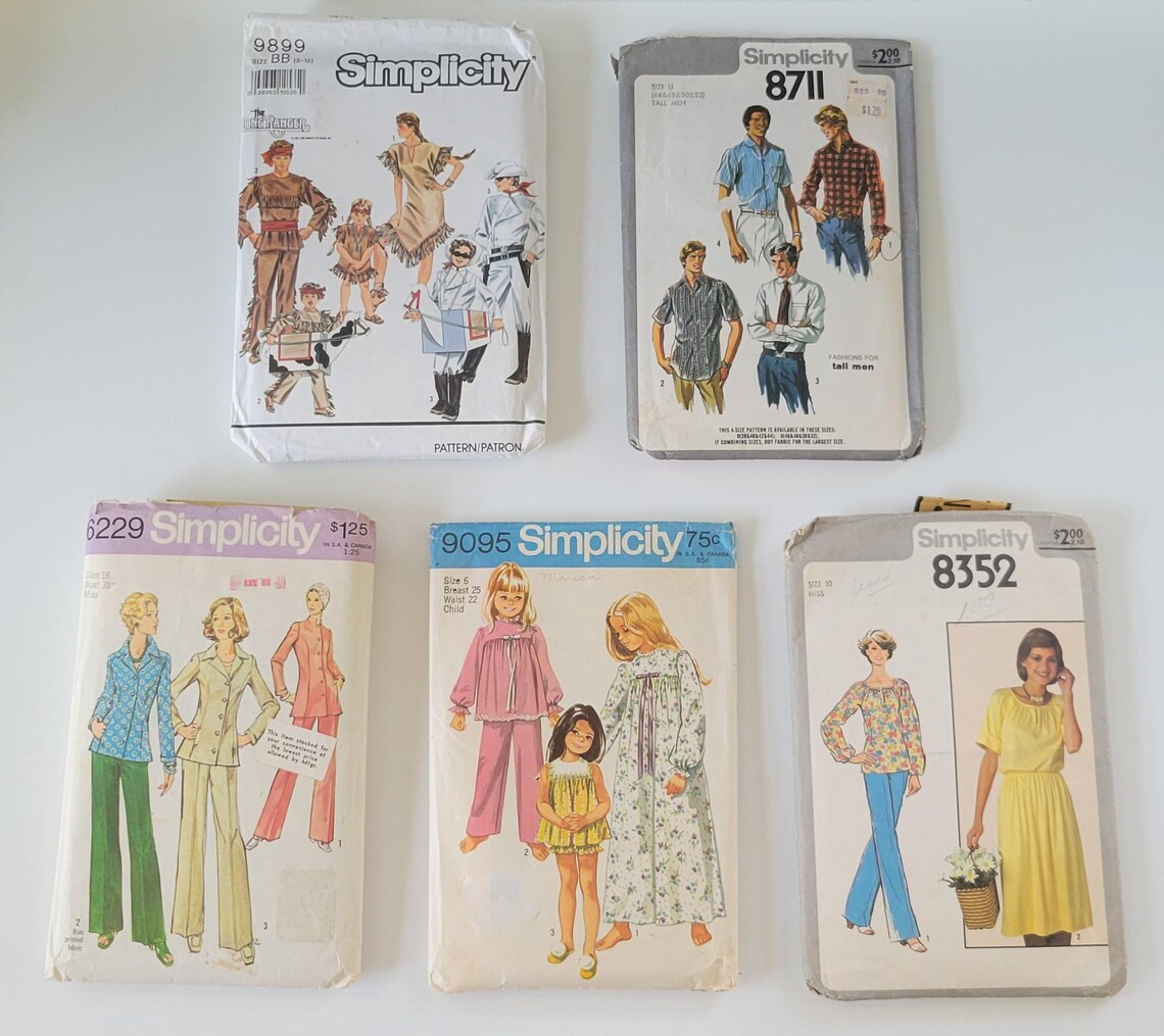Your Choice! Simplicity Patterns - 1970s & 1990 - Etsy
