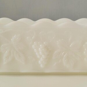 Fire-king Ware Milk Glass Rectangular Loaf Pan/flower Planter - Made by ...
