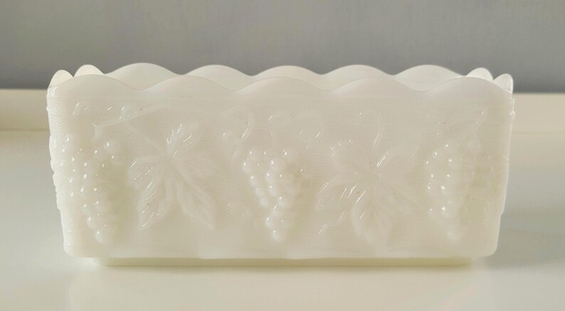 Fire-king Ware Milk Glass Rectangular Loaf Pan/flower Planter - Made by ...