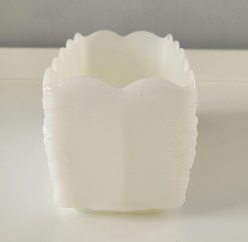 Fire-king Ware Milk Glass Rectangular Loaf Pan/flower Planter - Made by ...