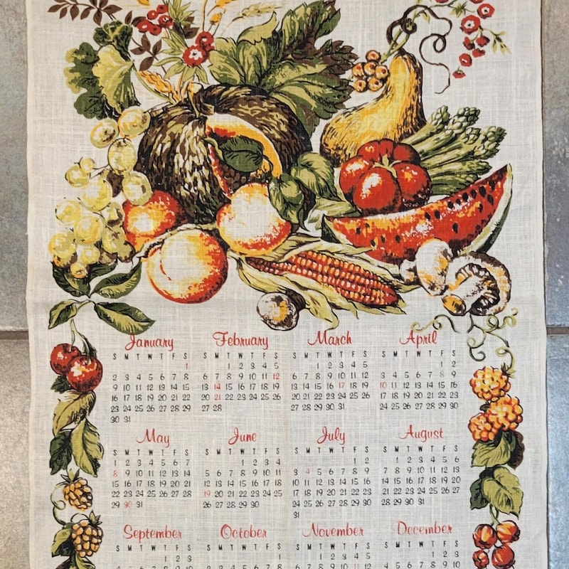 Tea Towel Calendar - Etsy