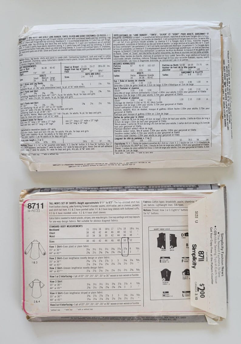 Your Choice! Simplicity Patterns - 1970s & 1990 - Etsy