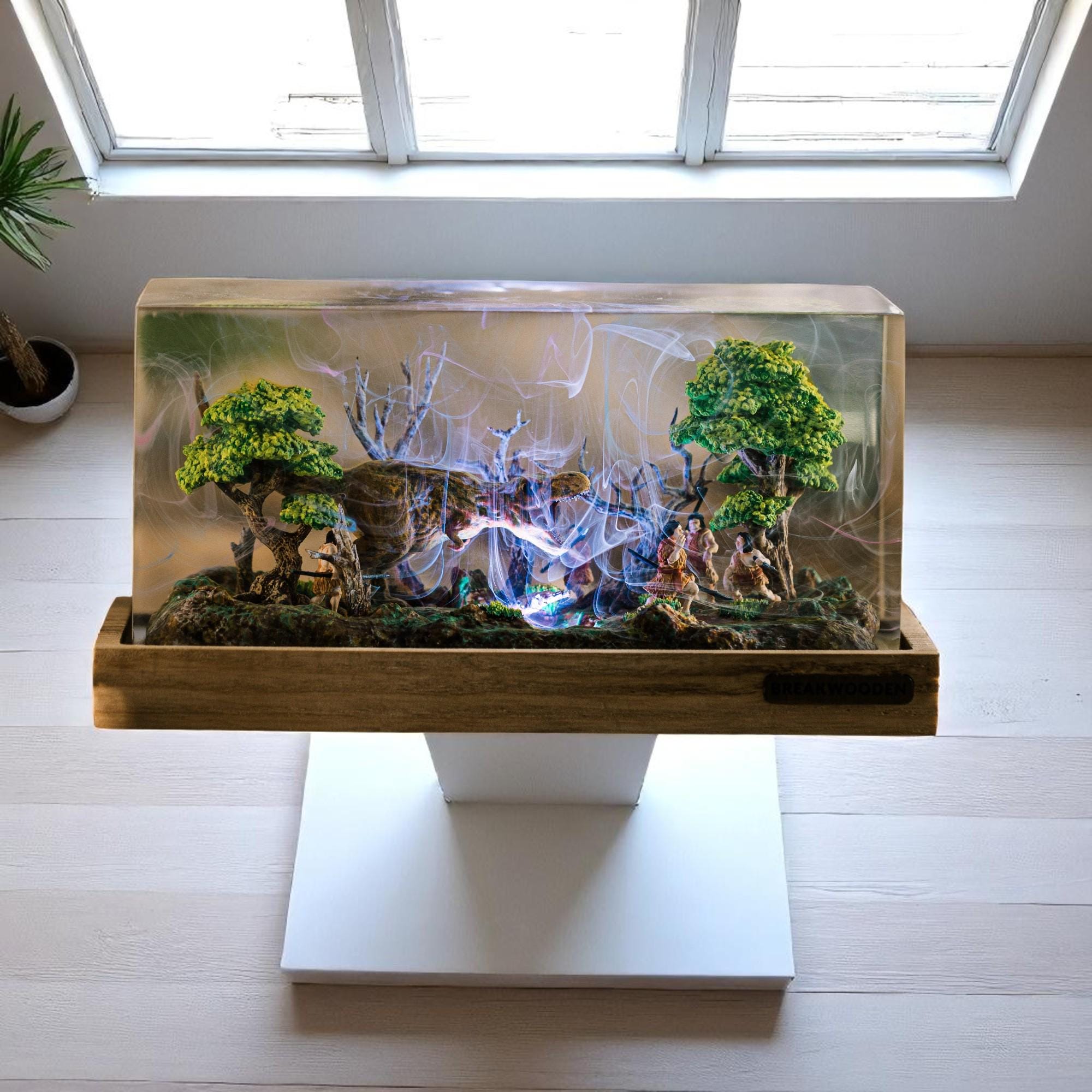 Handmade Fantasy Forest Diorama LED Lamp, Resin Light Box, Dnd Decor - Etsy