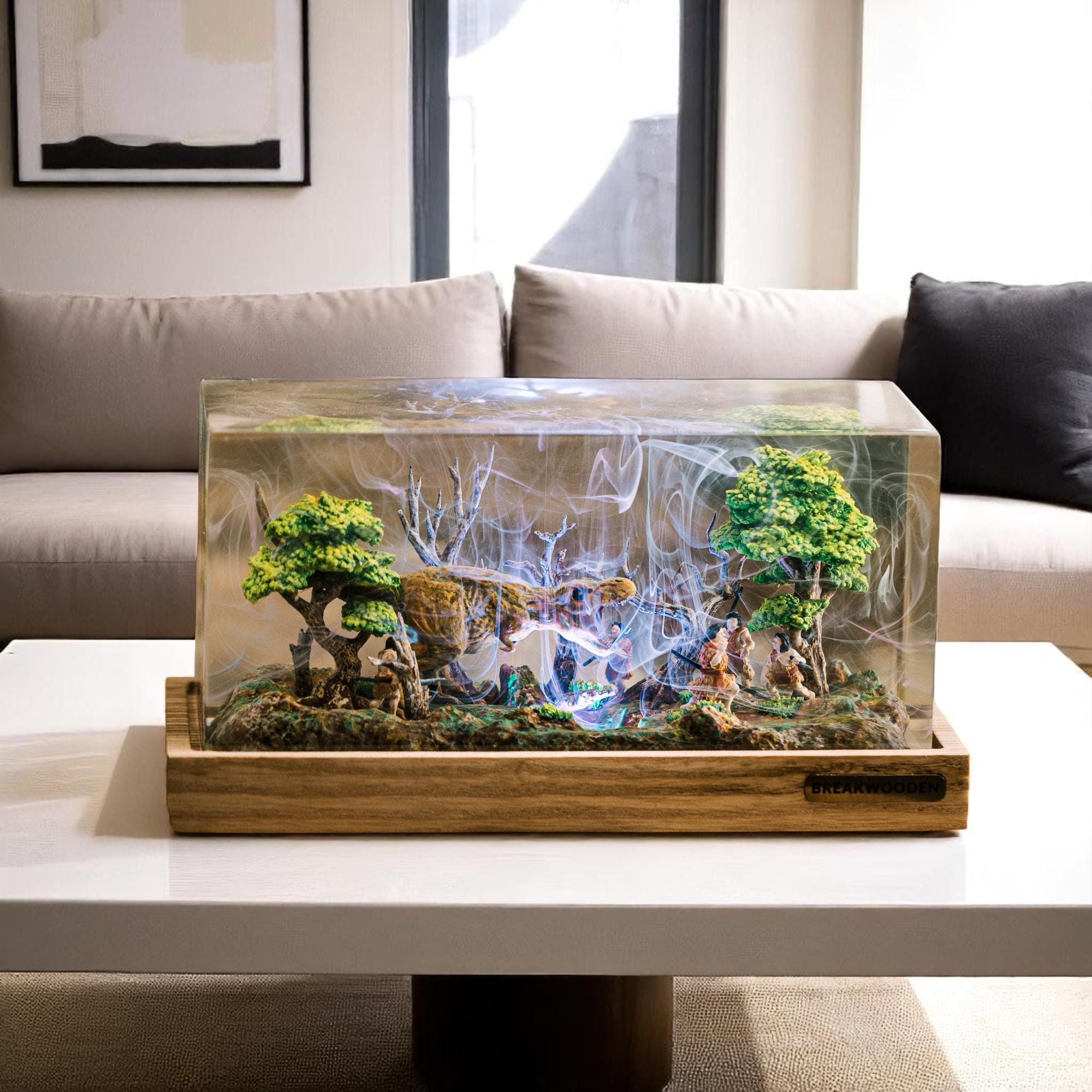 Handmade Fantasy Forest Diorama LED Lamp, Resin Light Box, Dnd Decor - Etsy