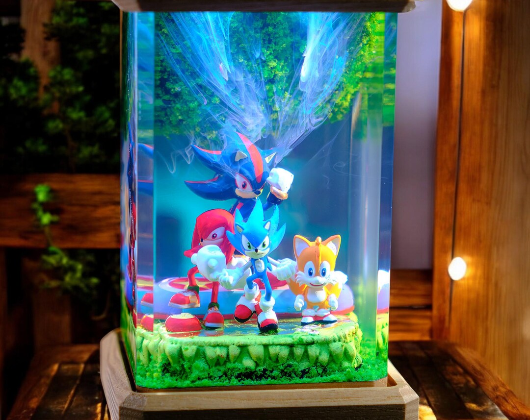 Speedy Blue Character Lamp Personalized – Epoxy Lamp, Birthday Gift ...