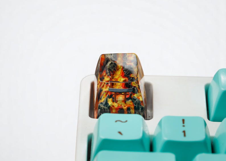 Volcano Torii Gate Resin Keycap, Artisan Cherry MX Keycap Set - Etsy