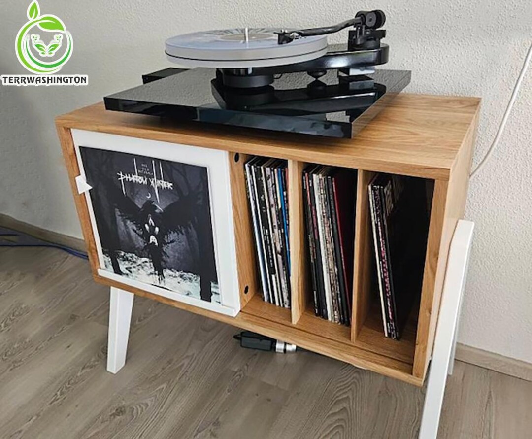 Record Player Stand, Vinyl Record Storage, Retro, Vintage, Record ...