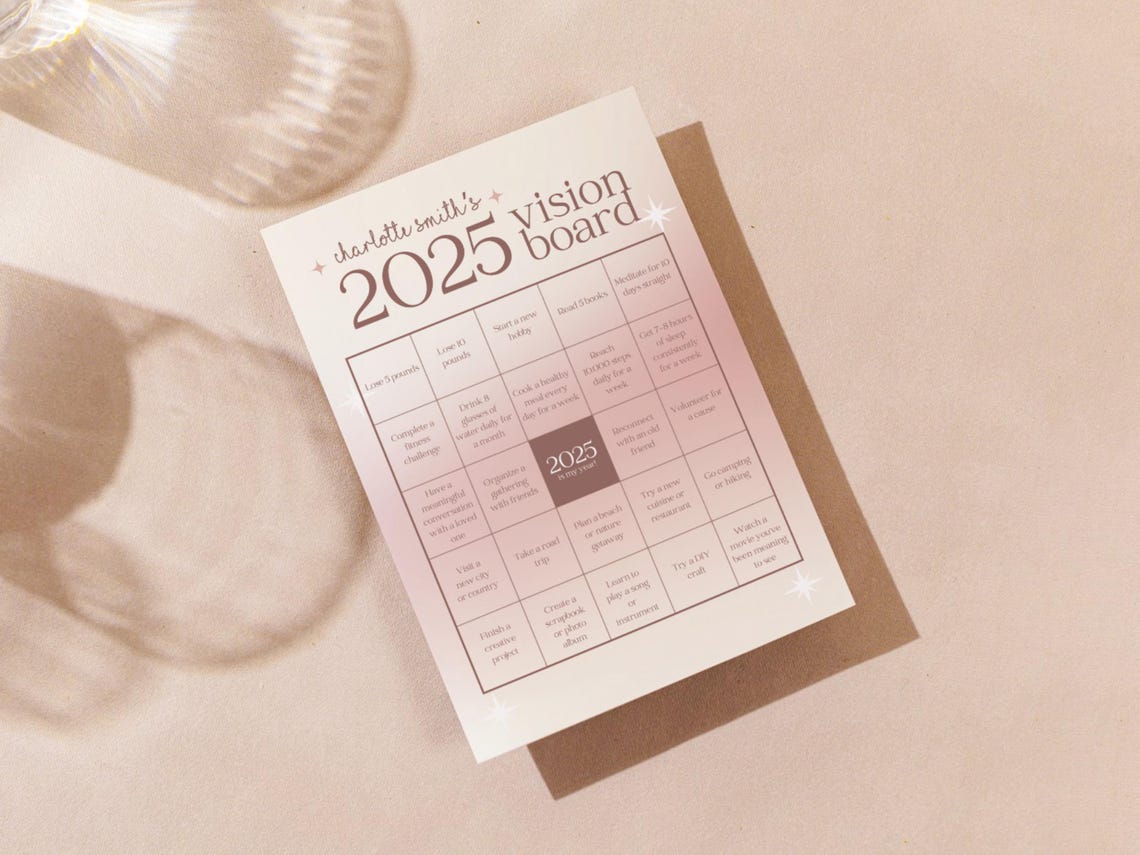 New Year Vision Board Printables 2025 Vision Board Party Vision Board ...