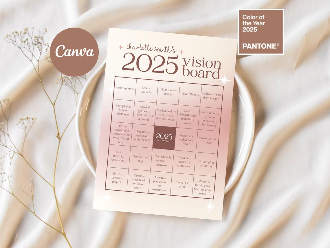New Year Vision Board Printables 2025 Vision Board Party Vision Board ...