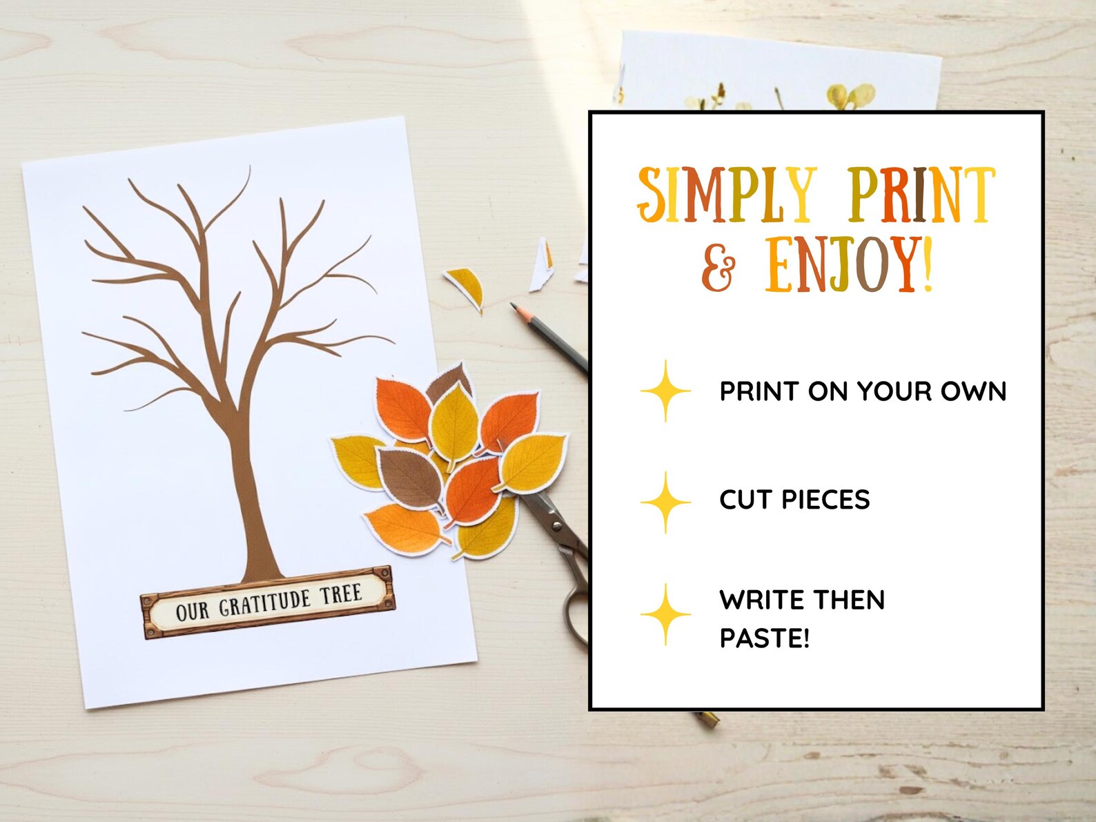 Grateful Tree Printable, Gratitude Tree Poster Printable Template ...