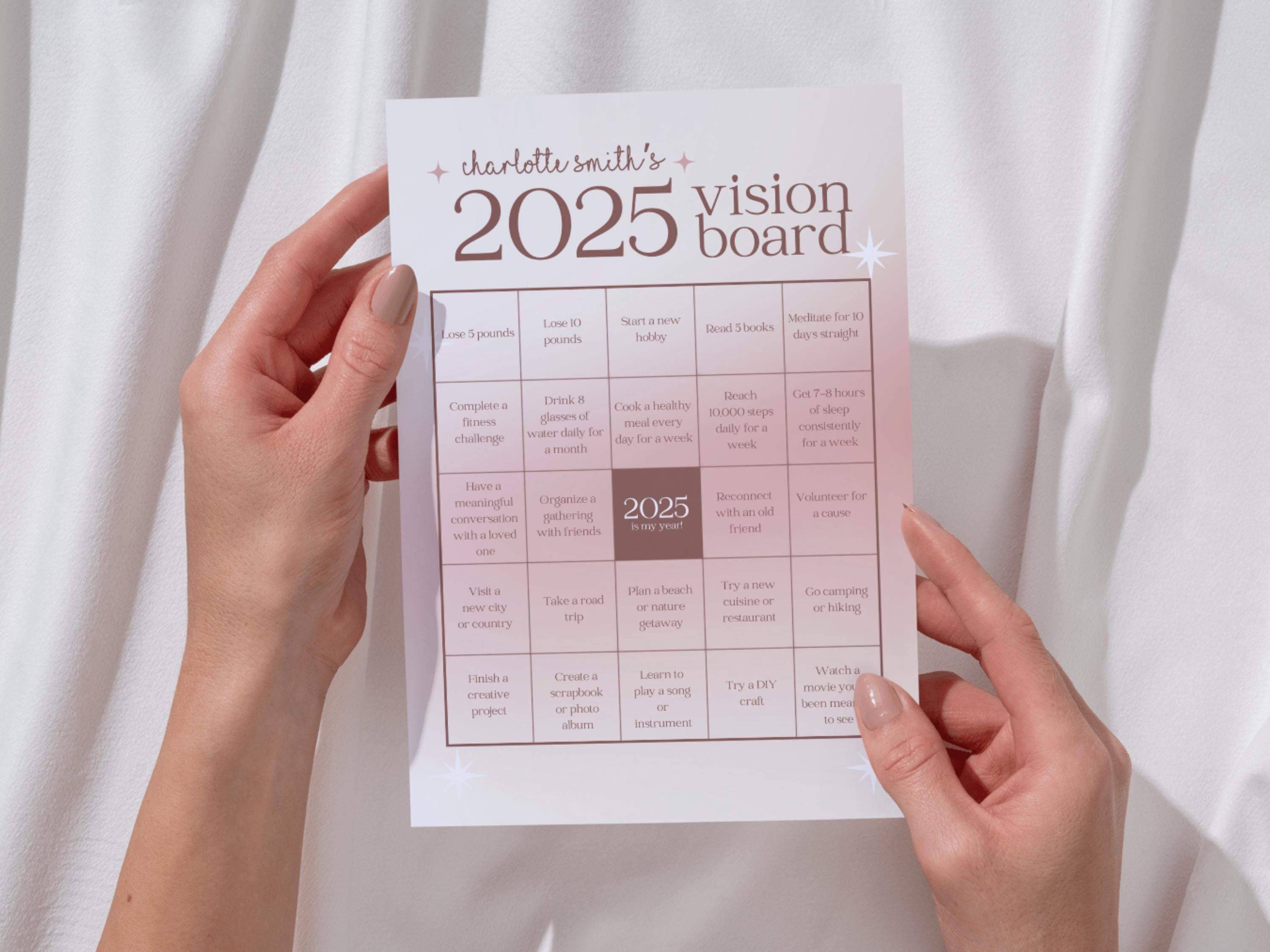 New Year Vision Board Printables 2025 Vision Board Party Vision Board ...