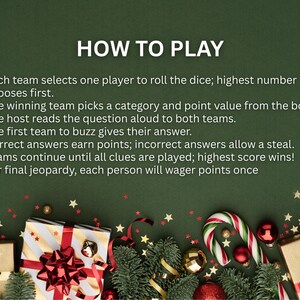 Christmas Jeopardy Game Printable Christmas Trivia Holiday Jeopardy ...