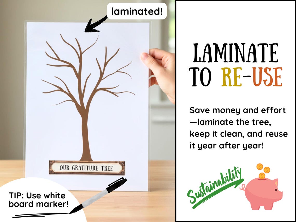 Grateful Tree Printable, Gratitude Tree Poster Printable Template ...