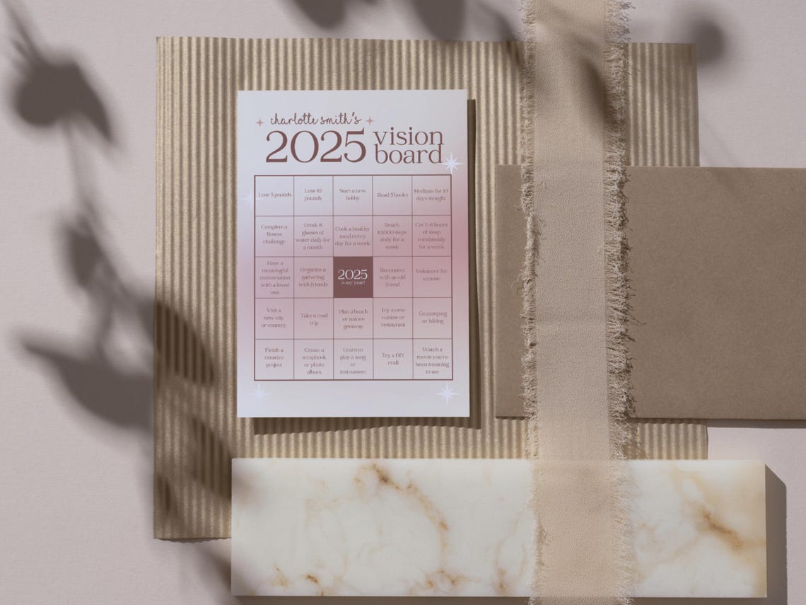 New Year Vision Board Printables 2025 Vision Board Party Vision Board ...