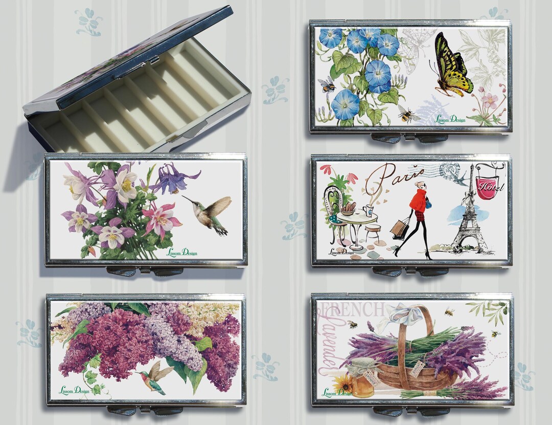 Travel Pillbox | Custom Watercolor Designs, Travel Pillbox, Gifts for ...