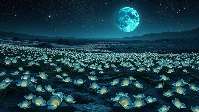 Moonflowers - Wallpaper - Etsy